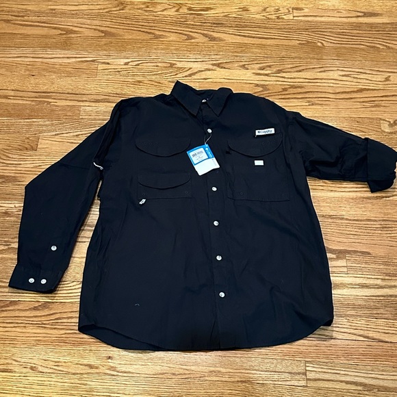 Columbia | Shirts | Columbia Pfg Black Button Down Ls Medium | Poshmark